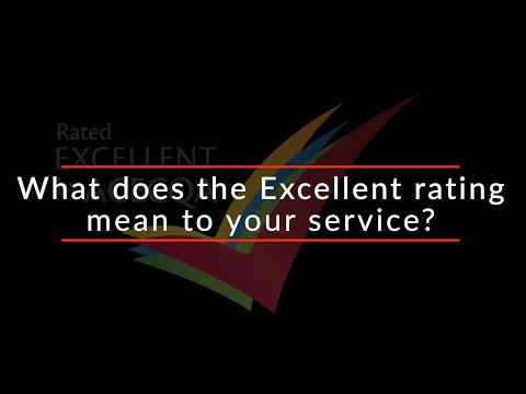 What does the Excellent rating mean for services?