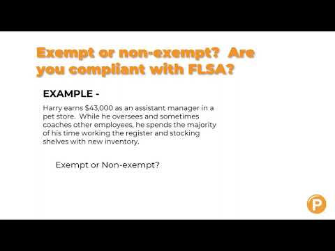 Exempt or Non Exempt   Are You Compliant with FLSA