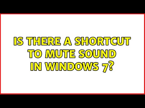 Is there a shortcut to mute sound in Windows 7? (5 Solutions!!)