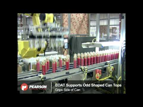 Robotic Top Loader Packaging System for Aerosol Cans - Pearson Packaging Systems
