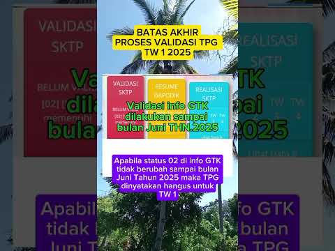 batas akhir proses validasi TPG TW 1 THN.2025 #guru #tpg #sertifikasiguru #tunjanganprofesiguru