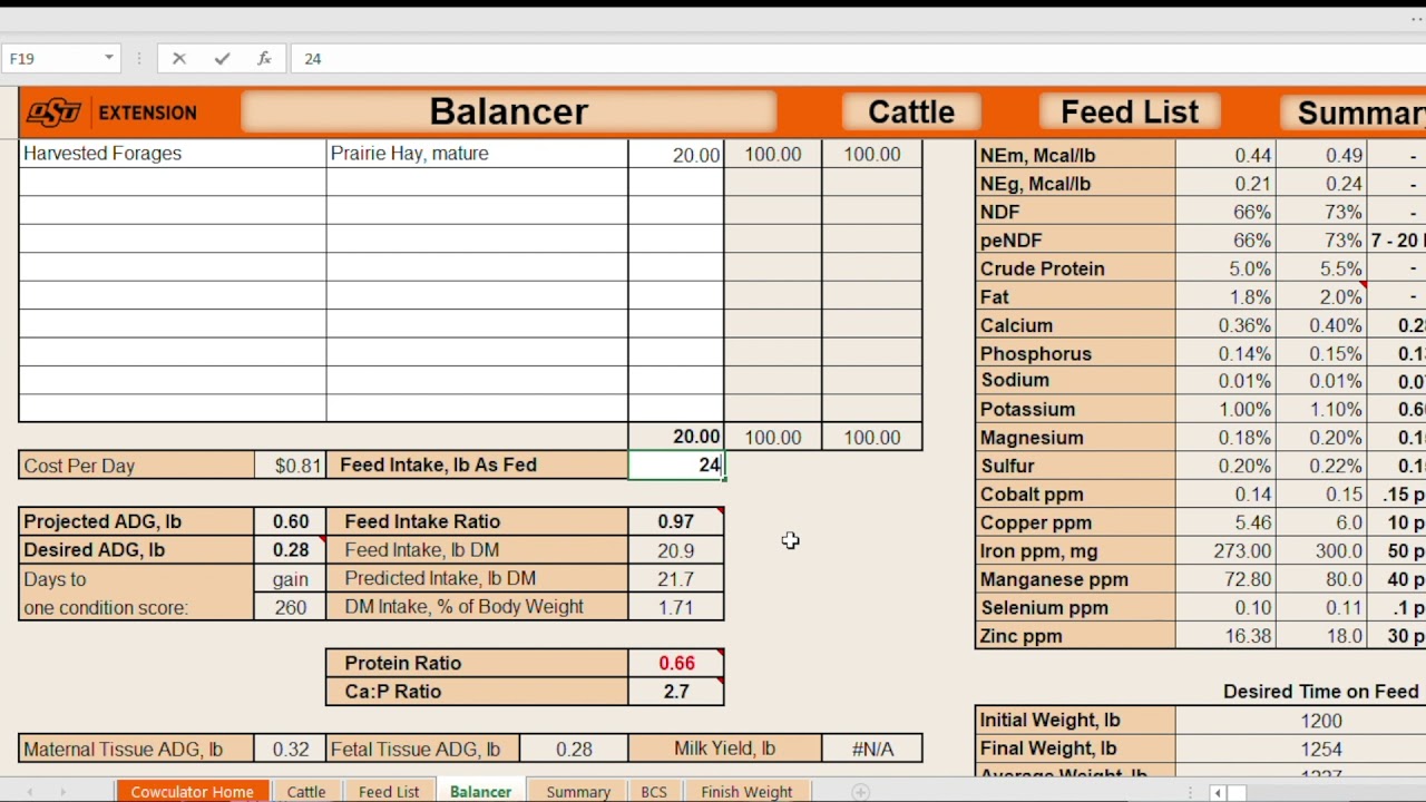 OSU Extension: Cowculator Walk-thru