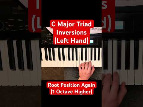 C Major Triad Inversions Left Hand #piano #music #pianolessons #pianotutorial #keyboard #chords
