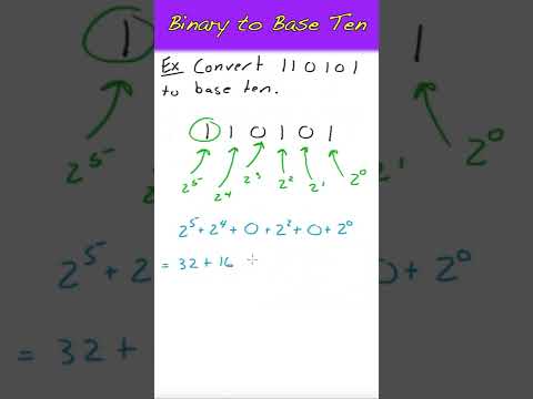 Binary to Base Ten #shorts