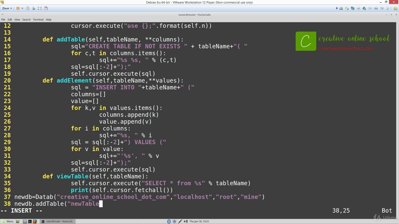 36  Database programming using Python Classes