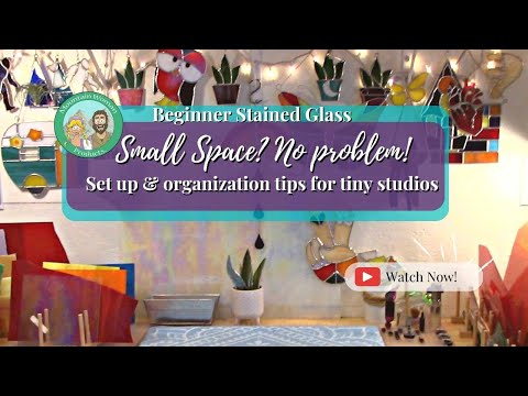 Beginner Stained Glass Studio Set Up for Small Spaces