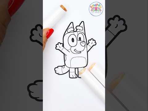 Bluey Bingo ππΆ #bluey #art #forkids #coloring #cartoon #howtodraw #shorts
