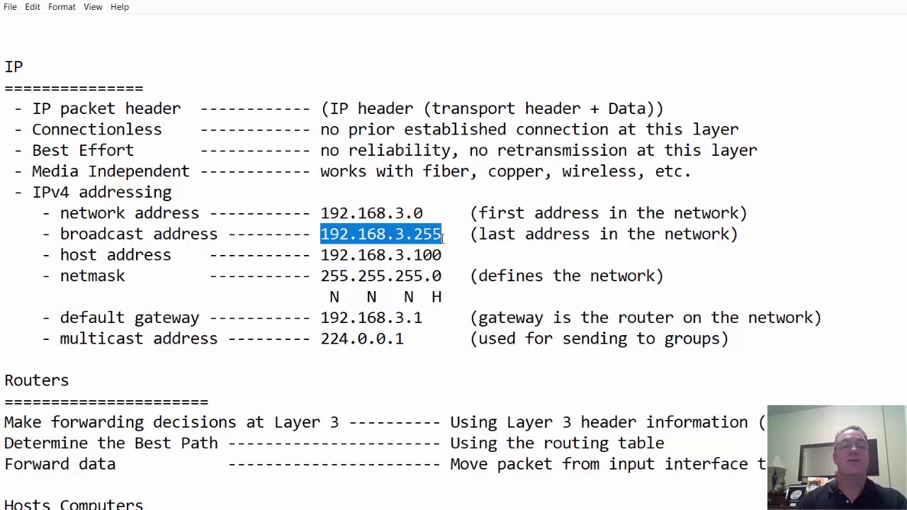 The Network Layer, the Internet Protocol, and Routing