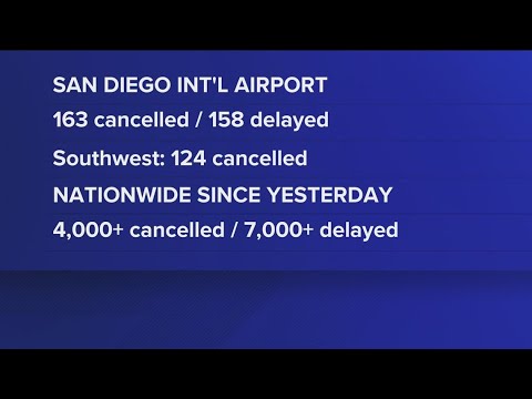 Thousands of people trapped in San Diego Airport due to flight cancellations