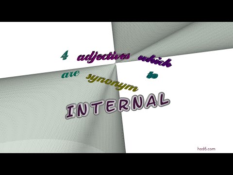 internal - 6 adjectives which mean internal (sentence examples)