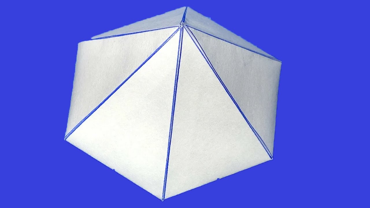 How to make a hexagonal pyramid out of one piece of paper