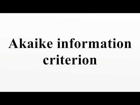 Akaike information criterion
