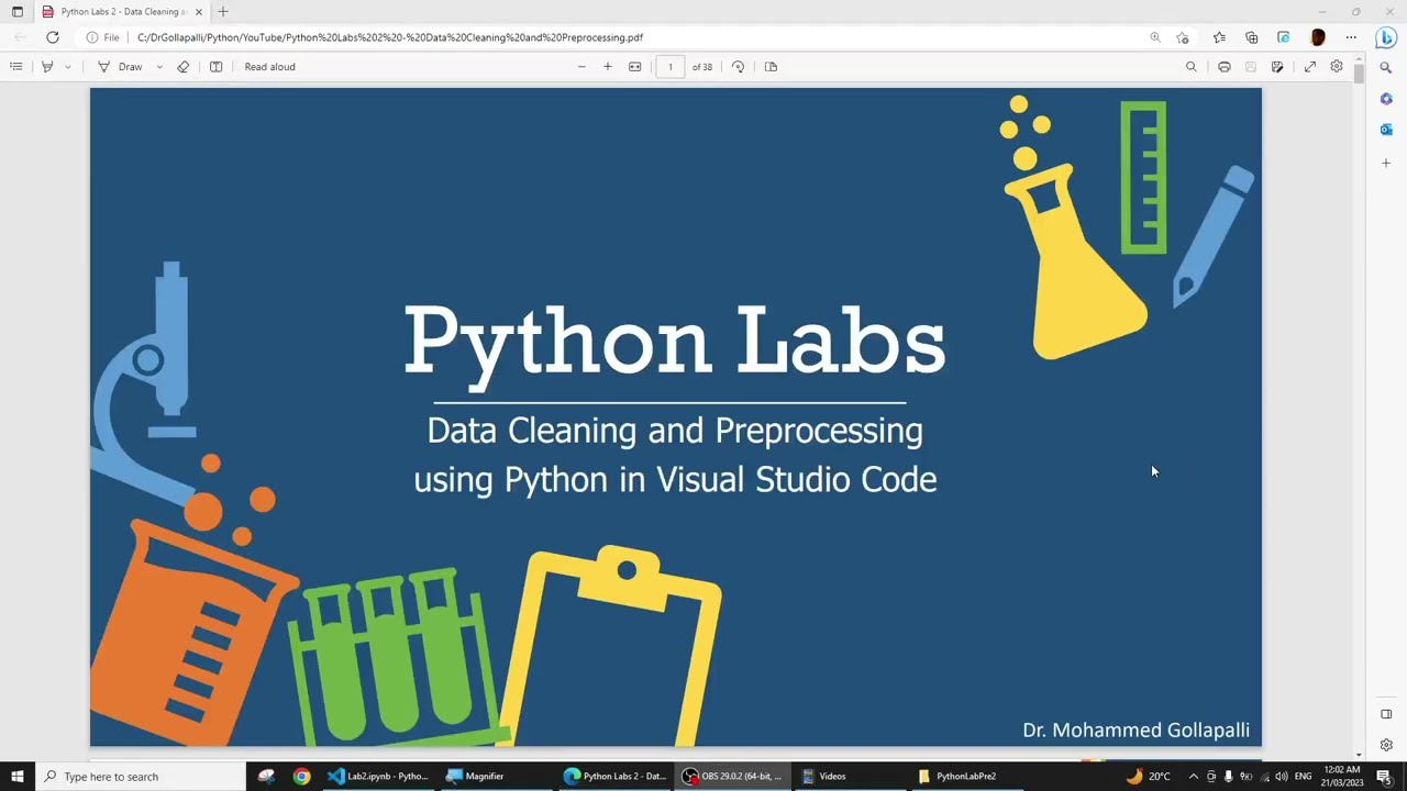 Data Cleaning and Preprocessing using Python in Visual Studio Code