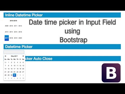 Date time picker in Input Field using Bootstrap