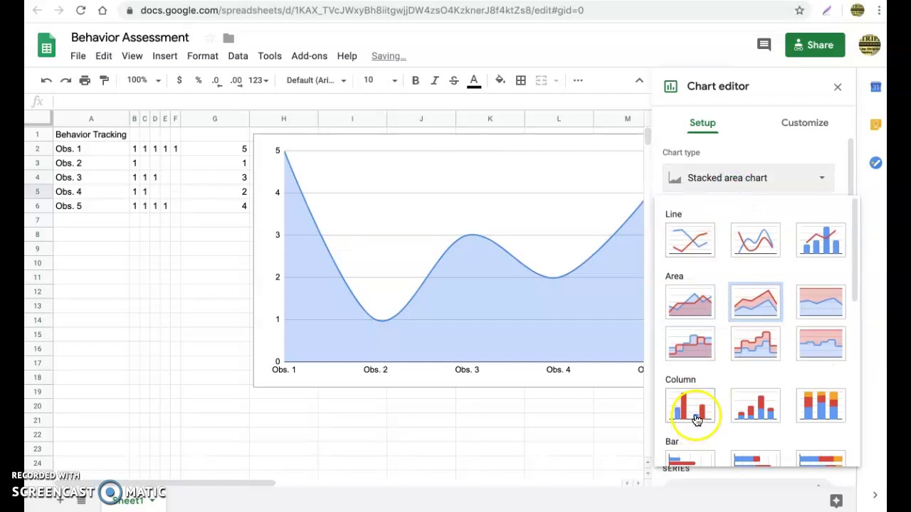 Google Sheets/Behavior Tracking Tutorial