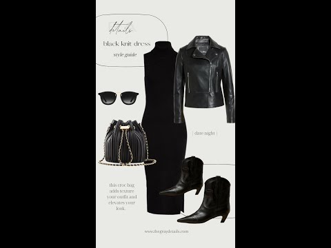 3 ways to style under $100 black knit sweater dress