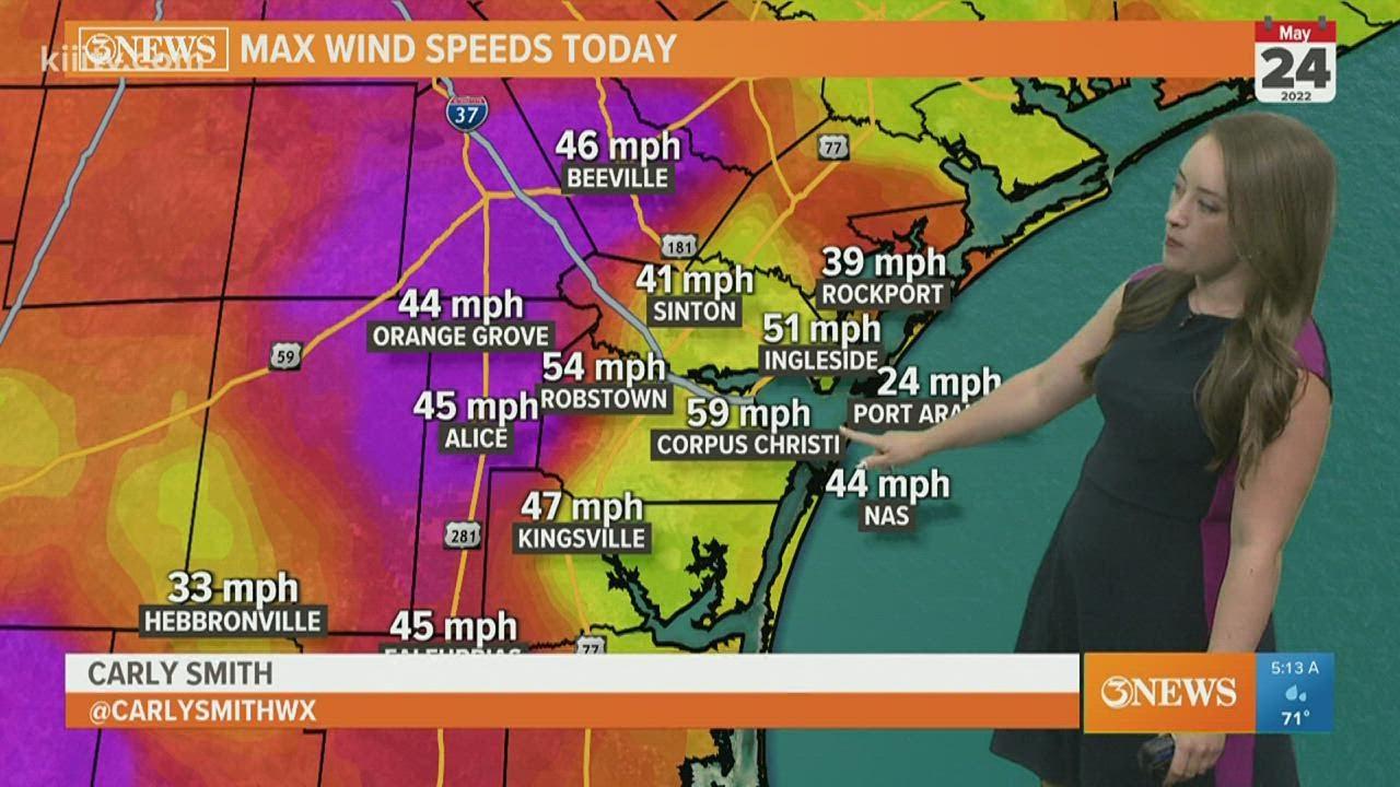 Windy start in Corpus Christi, another round of severe weather on the way today/Wednesday morning