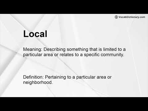 Local Meaning