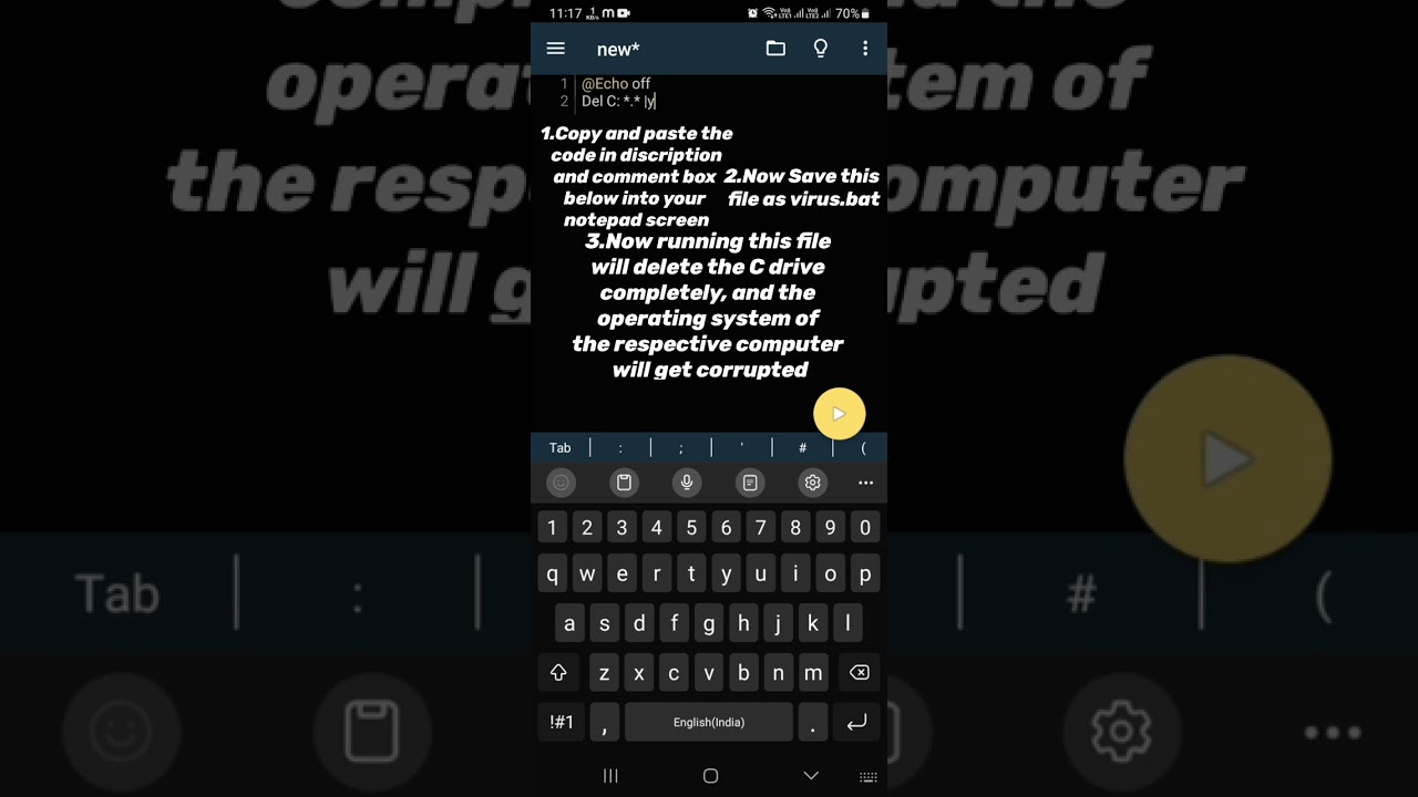 Creating computer virus with python #python #coding #youtube #shorts