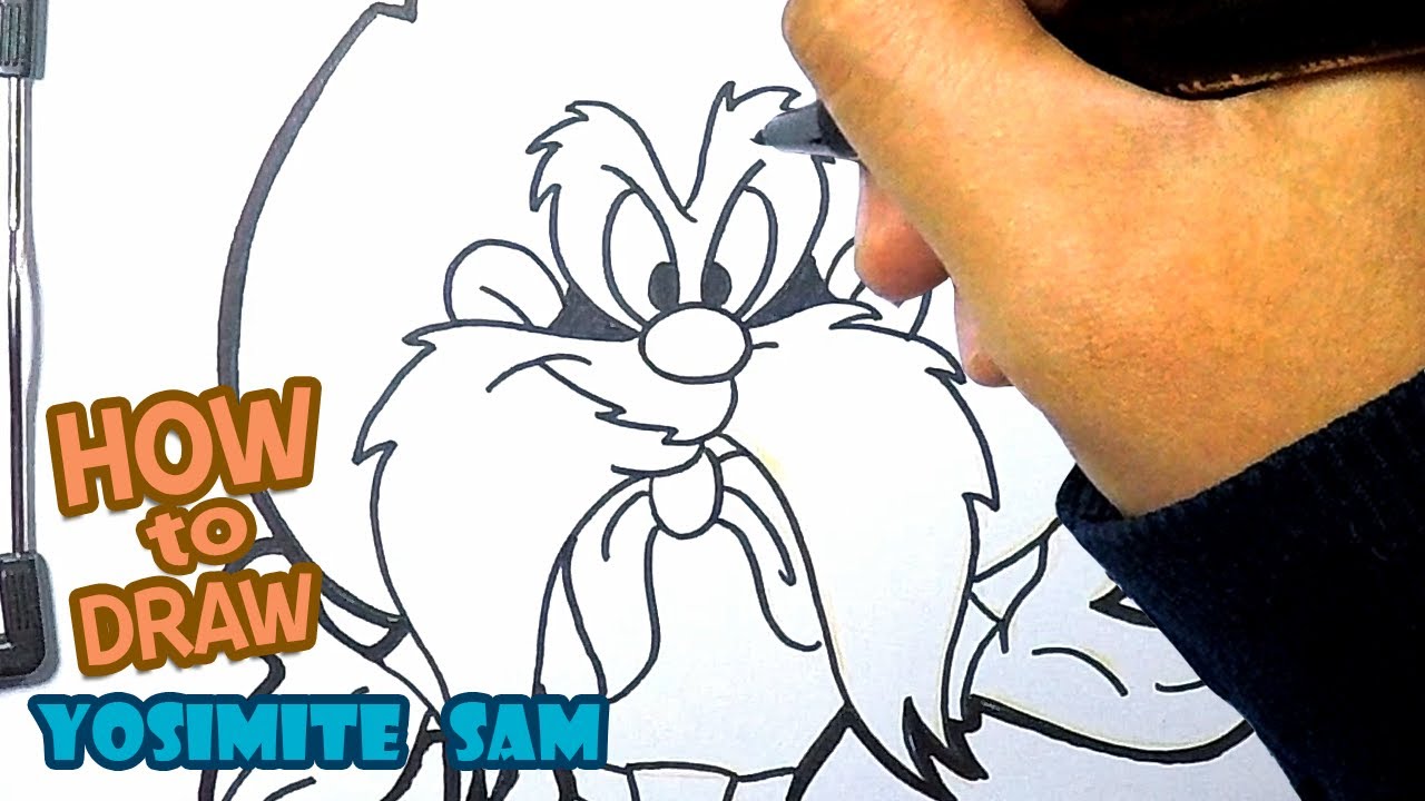 How to Draw Looney Tunes | Drawing Yosemite Sam | Cartoon Drawing
