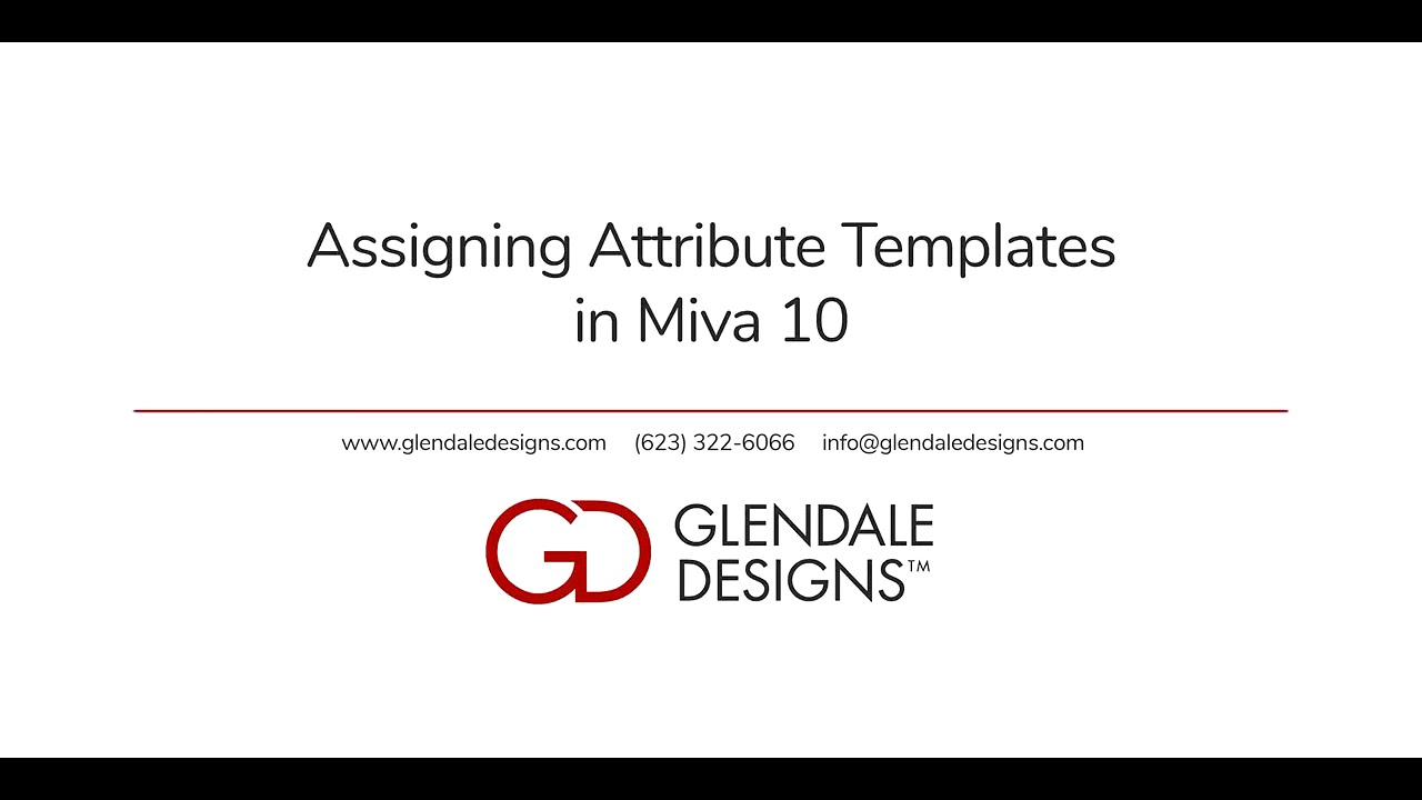Miva 10: Assigning Attribute Templates