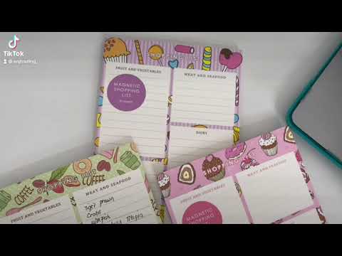 Post it Magnetic Shopping List To Do List Notes A5 size Pad Paper Checklist