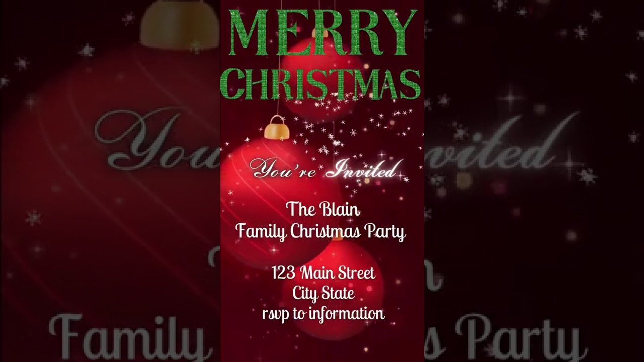 Christmas Video Invitation