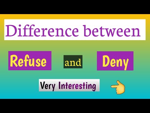 Difference between Refuse and Deny with Examples In Urdu and English| by Learn with Jannat 1|