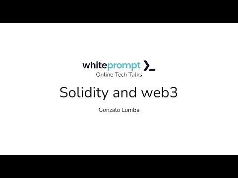 Solidity & web3 - Online Tech Talk