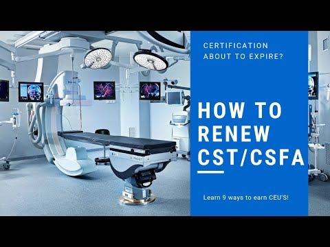 CST/CSFA CERTIFICATION EXPIRING???