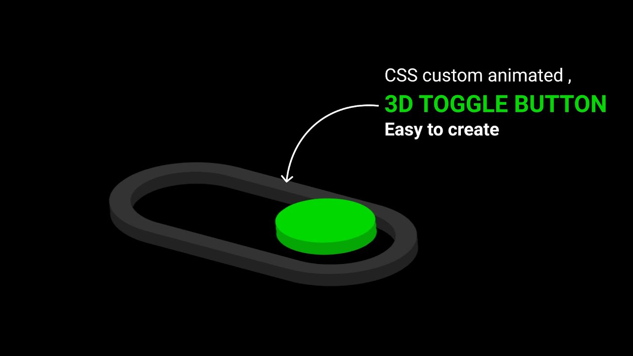 HOW TO MAKE CUSTOM ANIMATED TOGGLE SWITCH | 3D |NO JAVASCRIPT | IN 4 MINUTES
