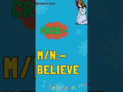 Root Word CRED #cred #english #youtube #ytshorts #youtubeshorts #ssccgl #govtjobs