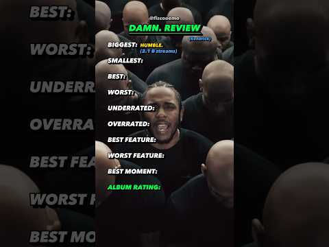 Kendrick lamar’s BEST album?! #kendricklamar #damn #rap #review #song #album