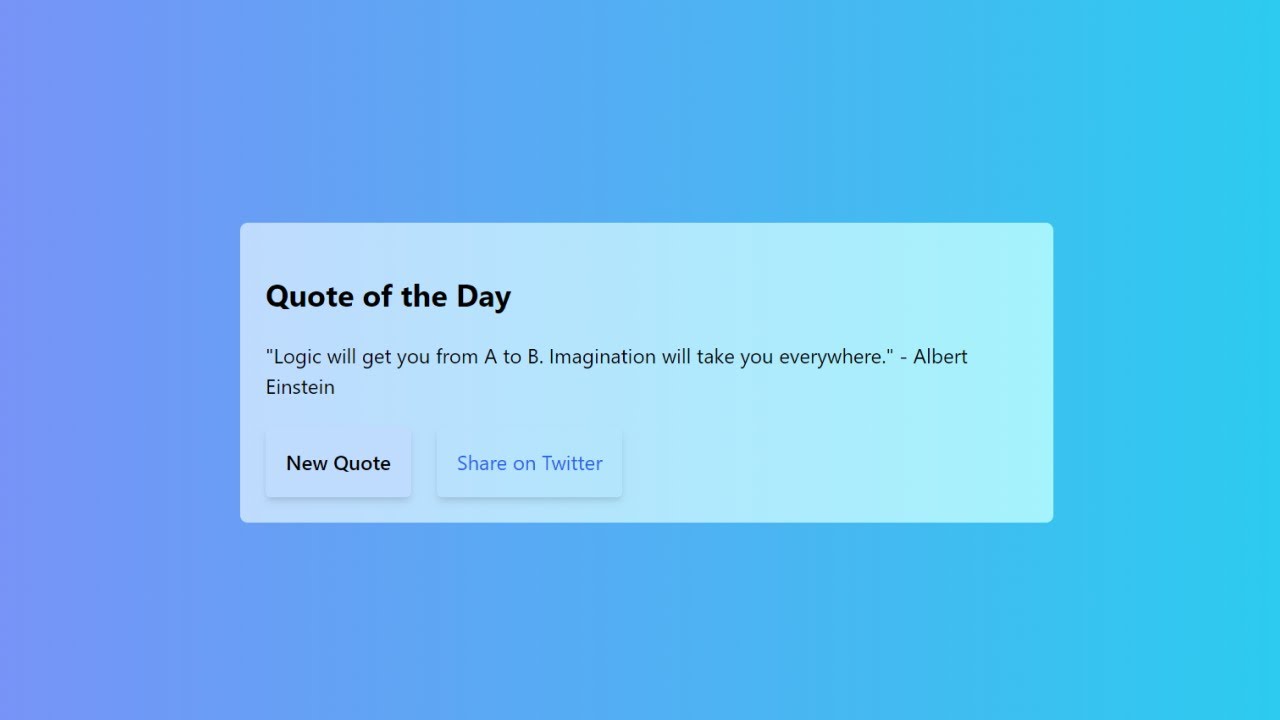 Create Random Quote Generator Using React and Tailwind CSS #reactjs #tailwindcss