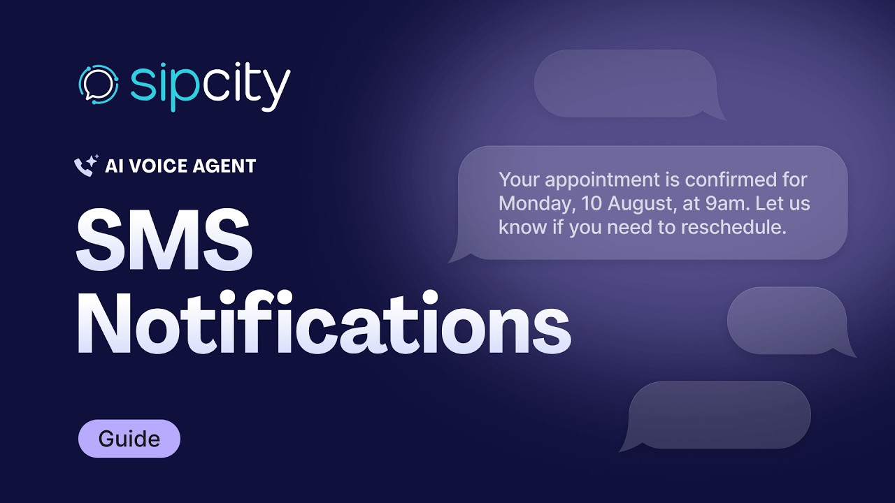 SMS Booking Confirmations in SIPcity's AI Voice Agent