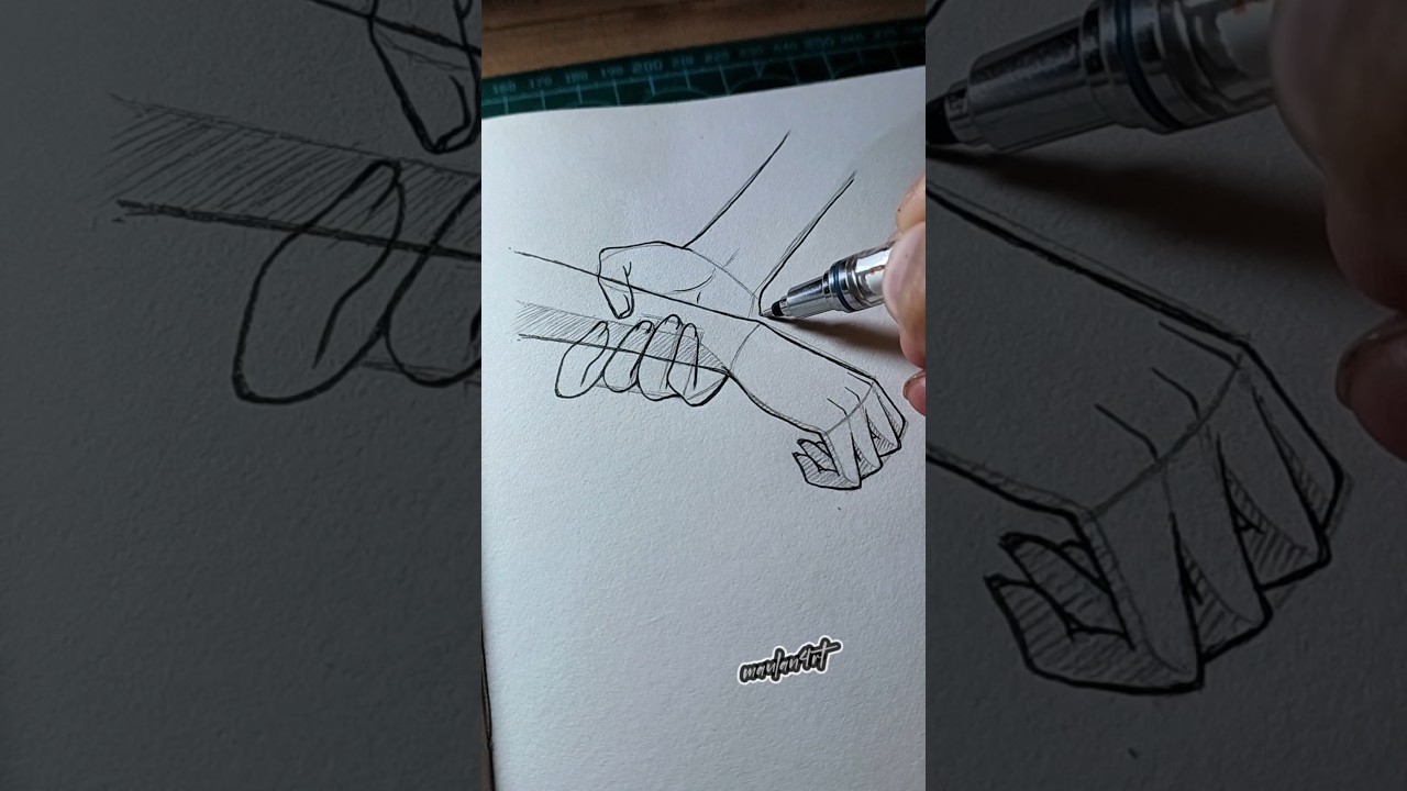 how to draw holding hands #drawing #howtodraw #drawingtutorial #manga #anime #easydrawing