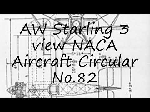 How to pronounce AW Starling 3 view NACA Aircraft Circular No.82 in English?