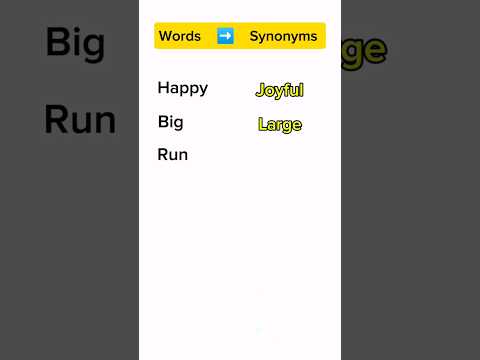 Words/Synonyms#englishlearning