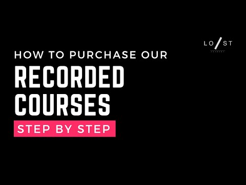 How to Purchase Our Online Recorded Courses? | Lost Stories Academy