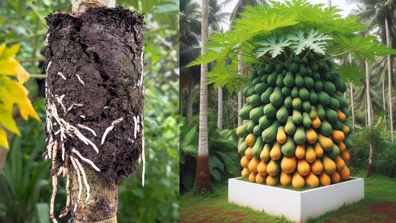 Great method grow super dwarf papaya trees  | How to papaya air layering