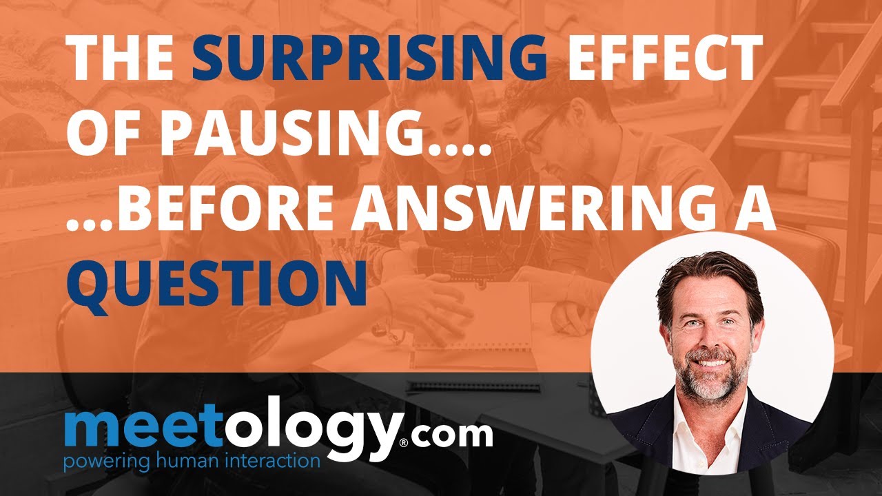 The Surprising Effect of Pausing….Before Answering a Question