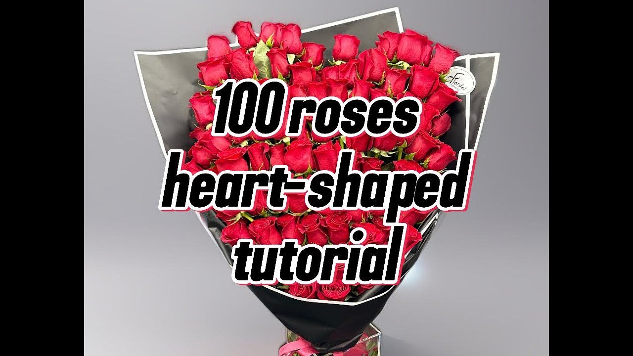 100 roses heart shaped bouquet
