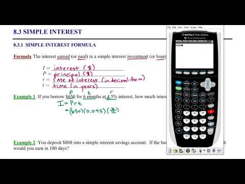 8.3.1 Simple Interest Formula