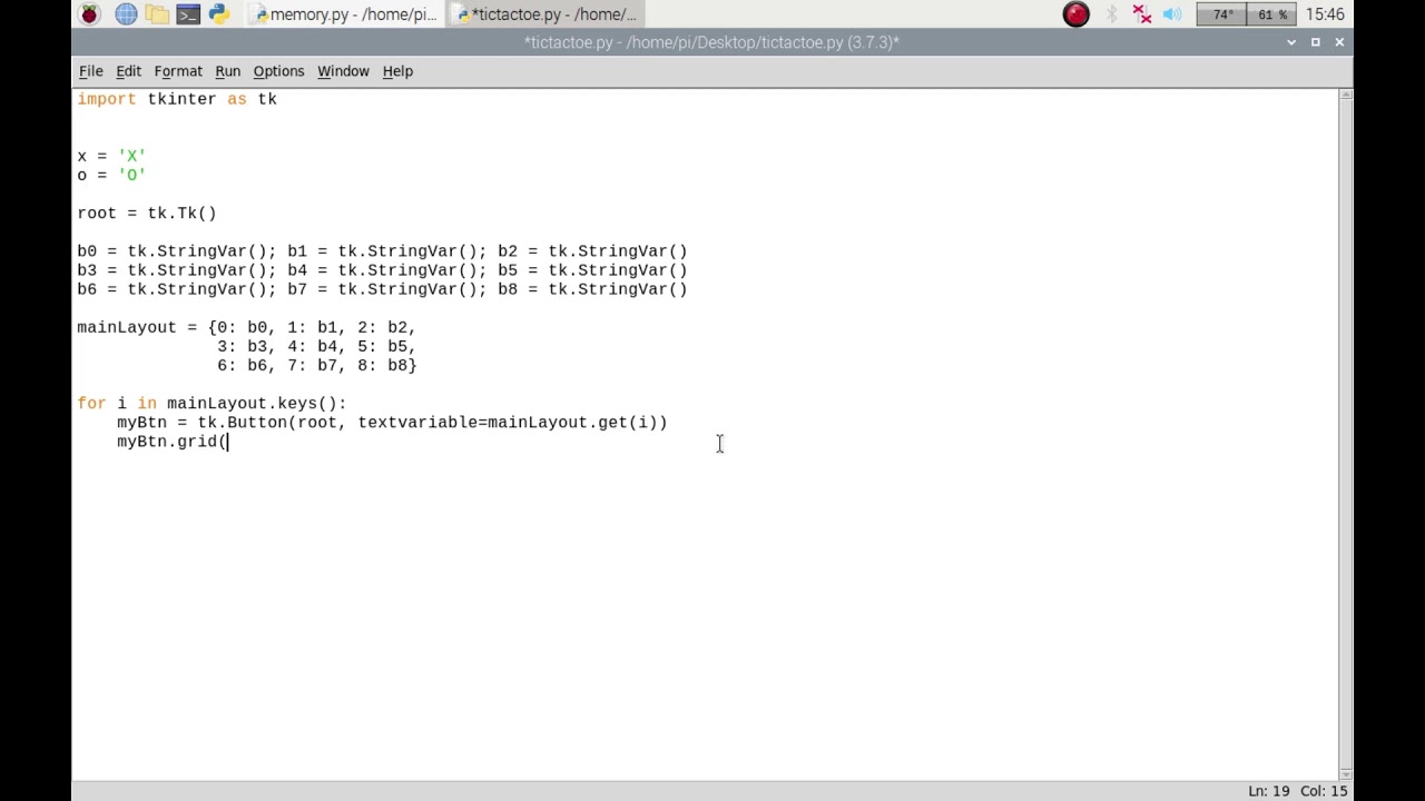 Tic Tac Toe Game in Python using tkinter - Part 1