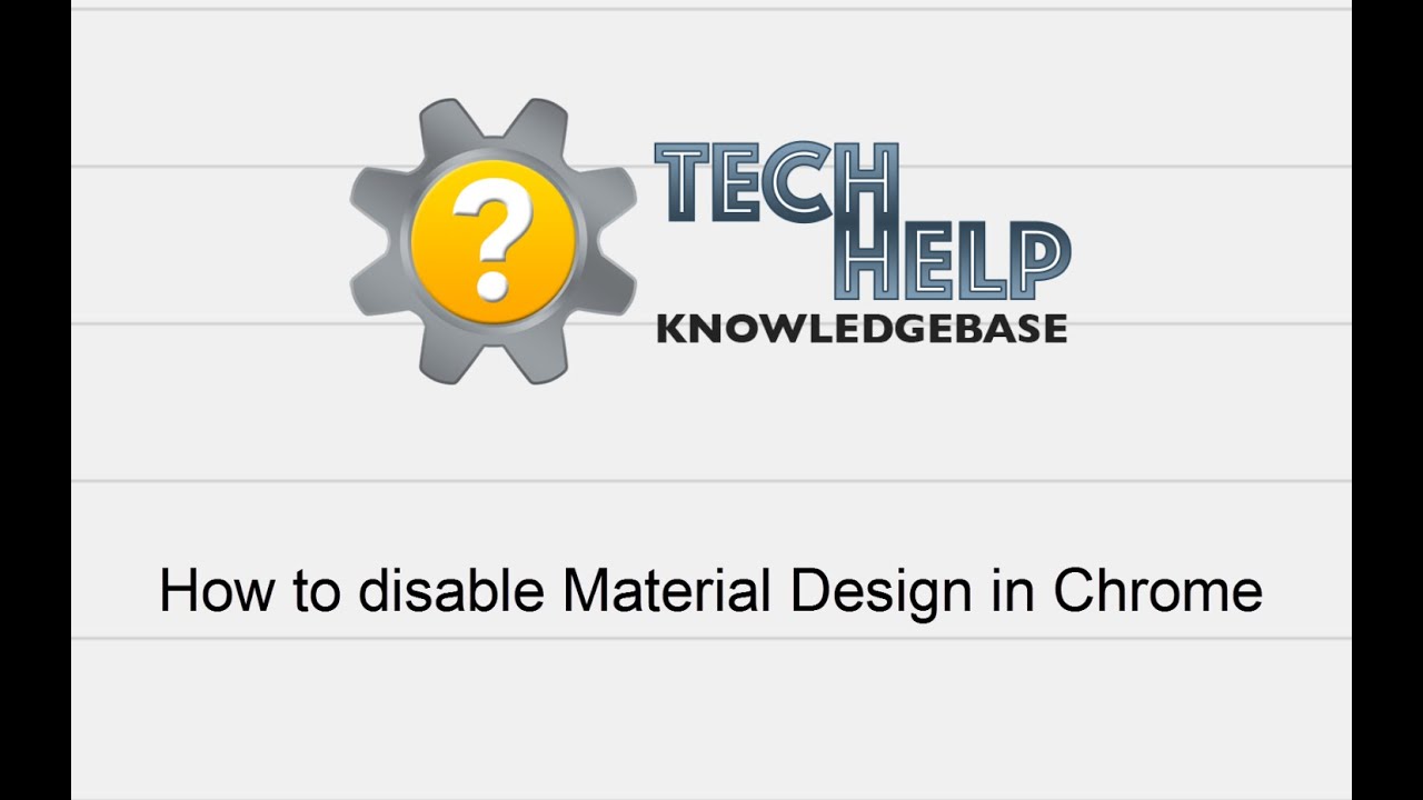How to disable Material Design in Chrome