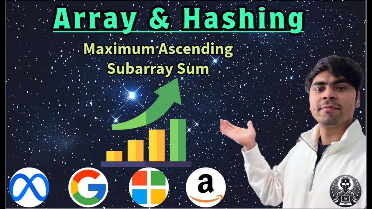 LeetCode 1800 | Maximum Ascending Subarray Sum | Python One-Pass Array Scan | AlgoYogi