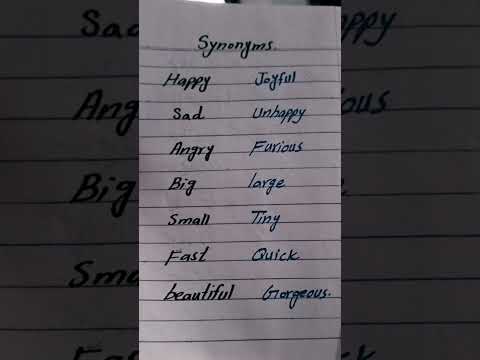 Synonyms#learningenglishmadeeasy