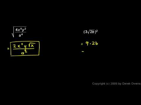 Algebra Review 7.9 - Roots and Radicals