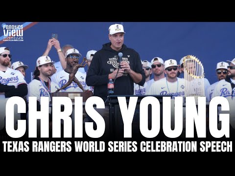 Texas Rangers GM Chris Young Full World Series Celebration Speech at Texas Rangers 2023 Parade