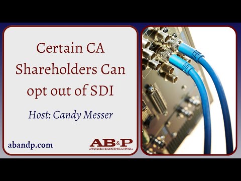 Certain CA Shareholders Can opt out of SDI